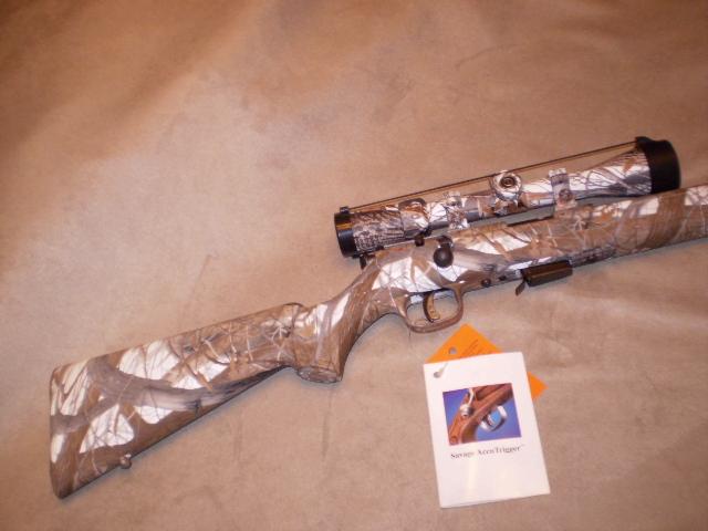 Savage Arms Corp. Savage 17 Hmr Accu Trigger/Snow Camo/Scoped For Sale ...