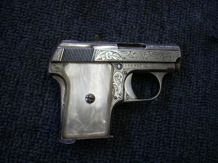 Astra 25 Auto Pocket Pistol Factory Eng Silver Plated For Sale at ...