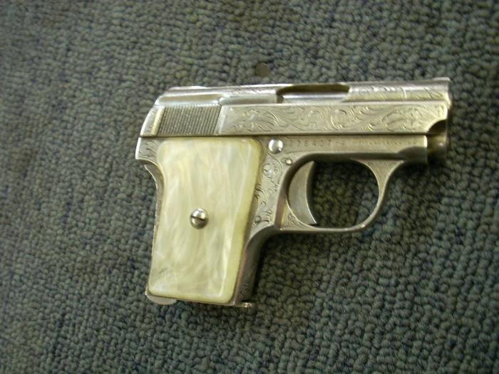 Astra 25 Auto Pocket Pistol Factory Eng Silver Plated For Sale at ...