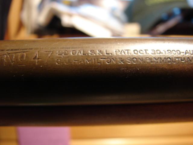 Hamilton Rifle Company C.J. Hamilton 22 Rifle Model 47 Brass Barrel For ...