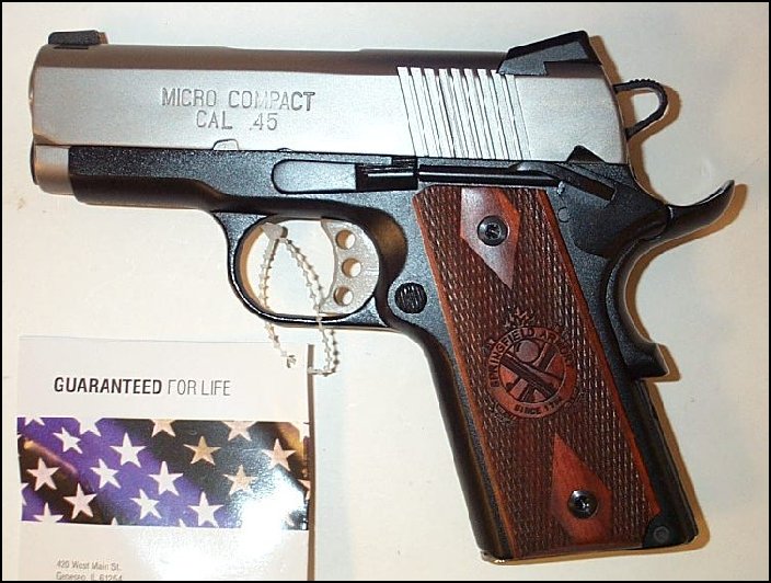 Springfield Armory Micro-Compact 1911-A1 Bi-Tone 45 Acp Night Sights ...