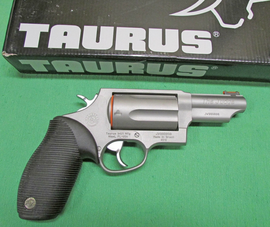 Taurus Judge Stainless Revolver, 2 1/2 .45 Colt For Sale at GunAuction ...