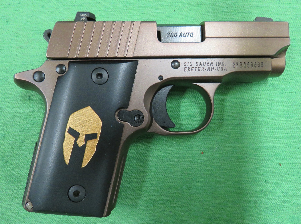 Sig Sauer Model 238 Spartan Pistol, Night Sights W/Box & 2 Mags .380 ...