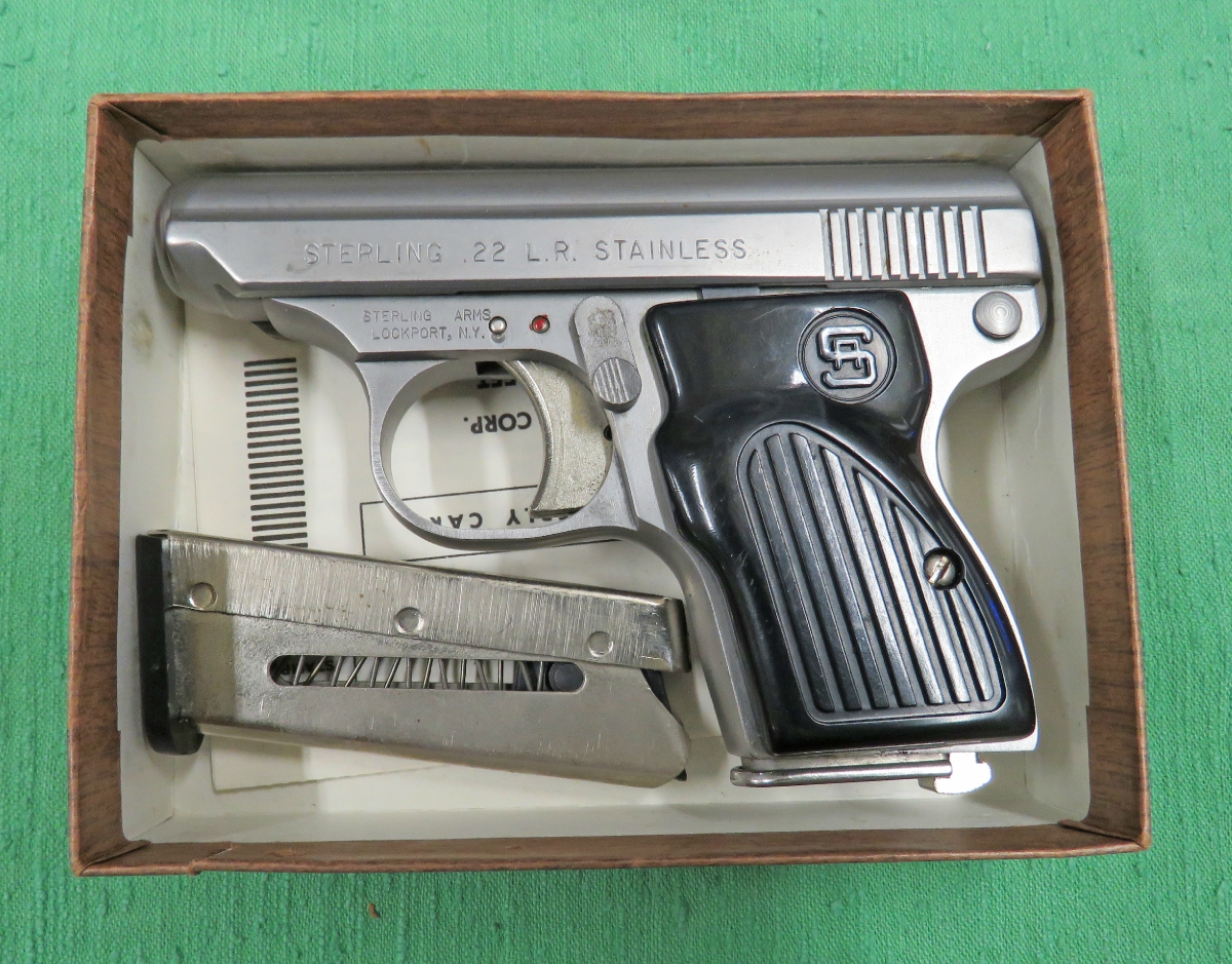 Sterling Model 302 Pistol, Boxed, Two Magazines, W/Papers .22 Lr For ...