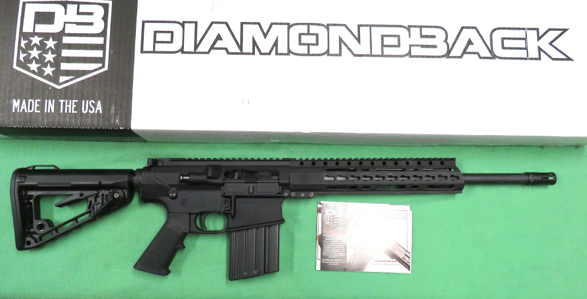 Diamondback DB10 AR10, 16 inch barrel, one 20-round magazine, New in Box
