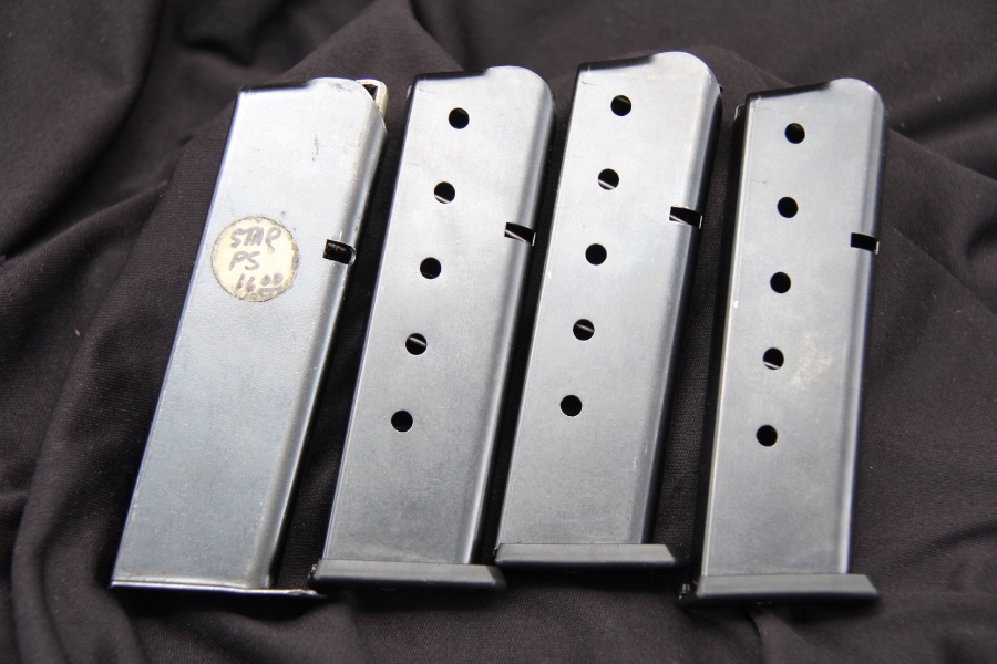 Star Model Ps Single Action .45 Acp Semi Auto Pistol With 5 Magazines ...