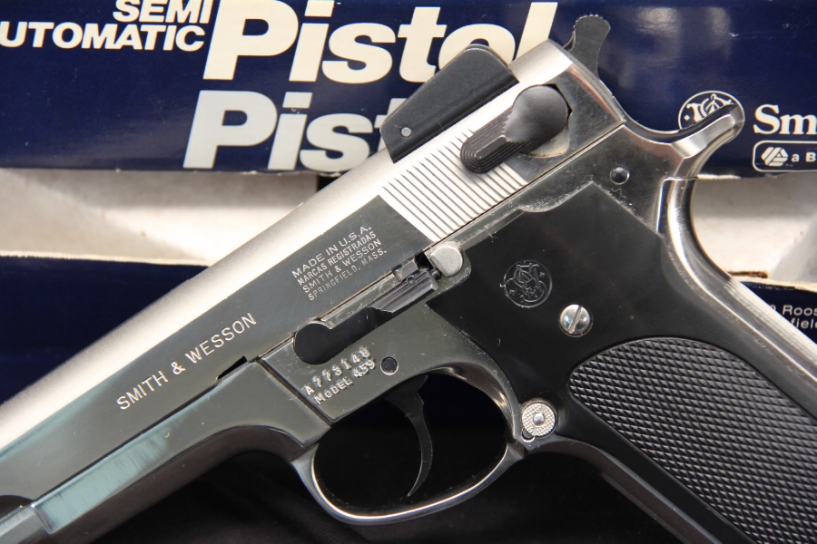 Smith & Wesson, S&W Model 459 Nickel 9mm Semi Auto Pistol - In The Box ...