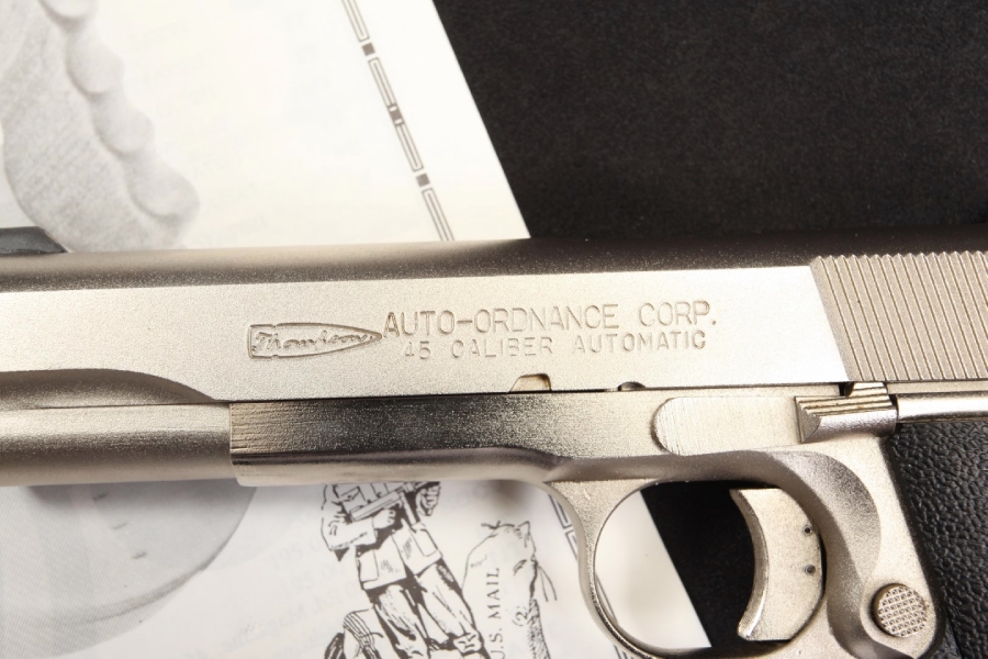 Auto-Ordnance 1911a1 .45 Acp Semi Auto Pistol Satin Nickel - In The Box ...