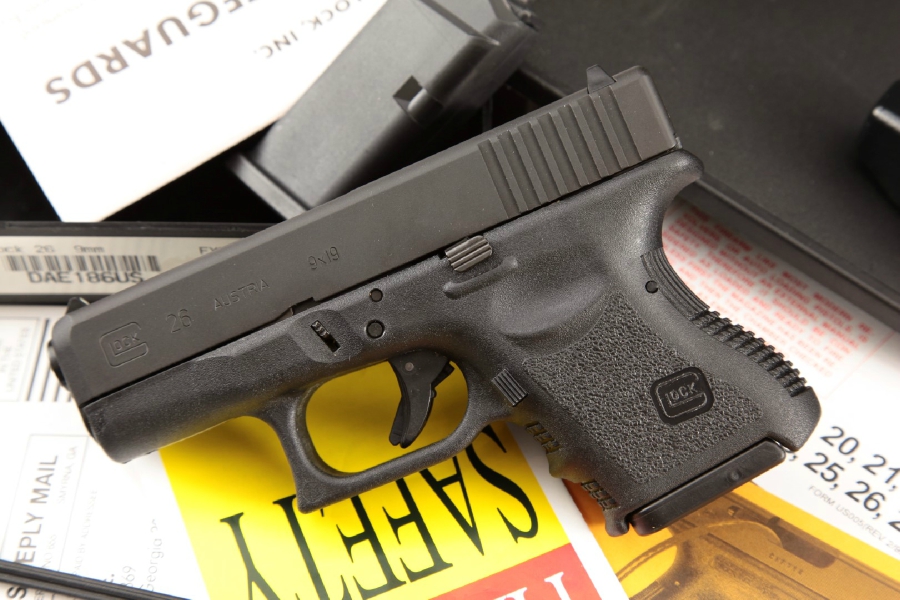 Glock Model 26 M26 Generation 3 G3, Matte Black Tennifer & Polymer ...