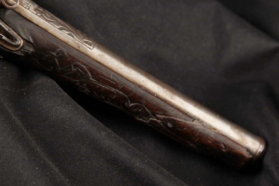 India / English Flintlock Trade Gun, Smoothbore Engraved / Inlay 9 ...