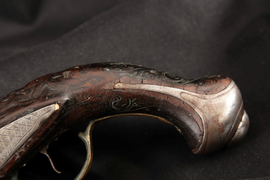 India / English Flintlock Trade Gun, Smoothbore Engraved / Inlay 9 ...
