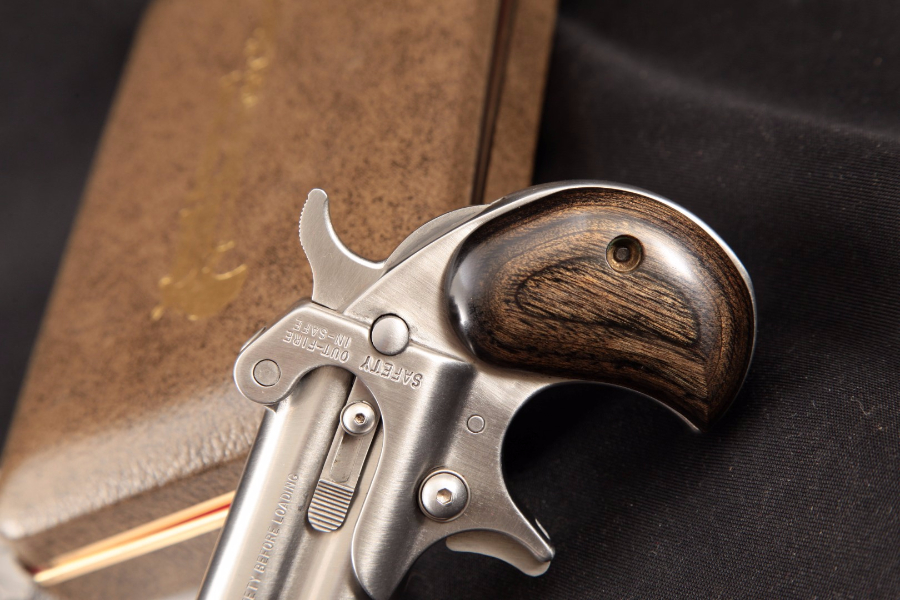 American Derringer Model M-1 Double Barreled Derringer, Stainless 3 ...