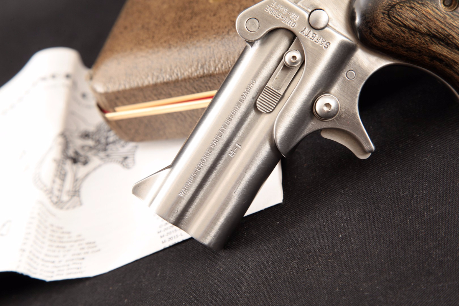 American Derringer Model M-1 Double Barreled Derringer, Stainless 3 ...
