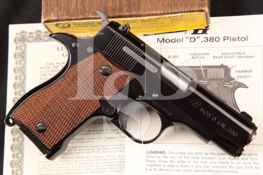 Iver Johnson (Firearms International) Model D, Cpa Prefix, Blue 3 1/8 ...