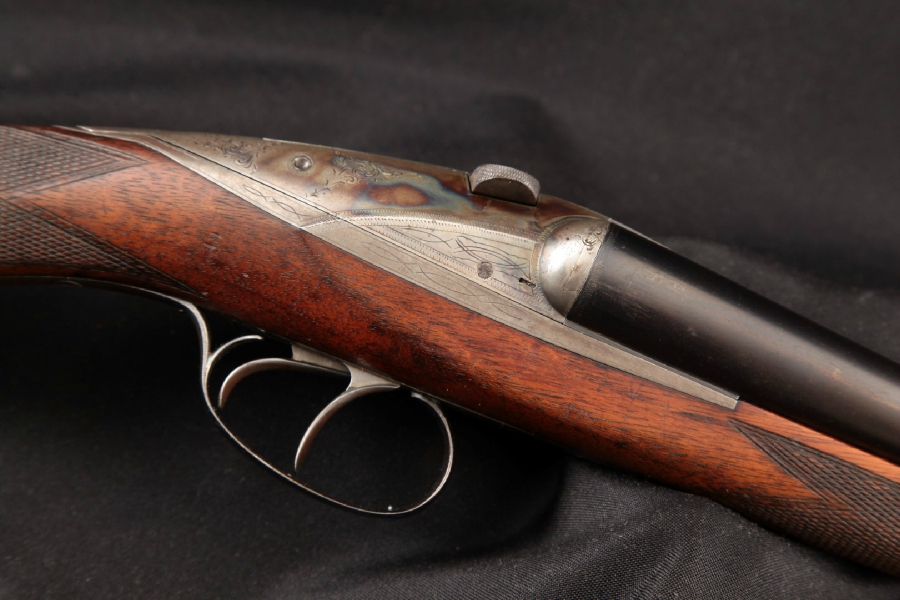 French St. Etienne Proofed Darne-Style Guild Shotgun, Blue & Case ...