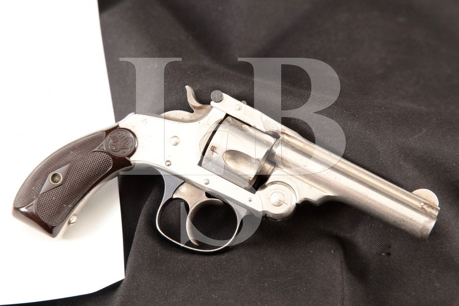 Smith & Wesson S&W .32 Double Action 4th Model, Top Break, Nickel 3” SA ...