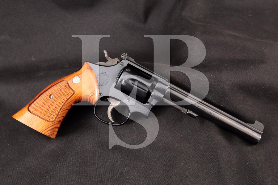Smith & Wesson S&W K-38 K38 Target Masterpiece Pre-Model 14, Blue Pinned 6” Sa/Da Double Action ...