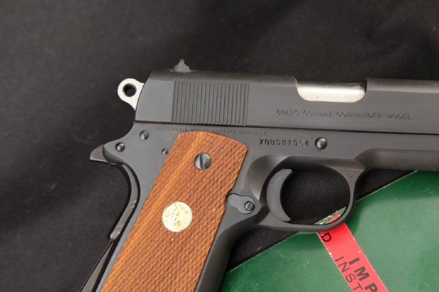 Colt Combat Commander Model, Series ’70, Matte & Polished Blue 4 ¼ ...