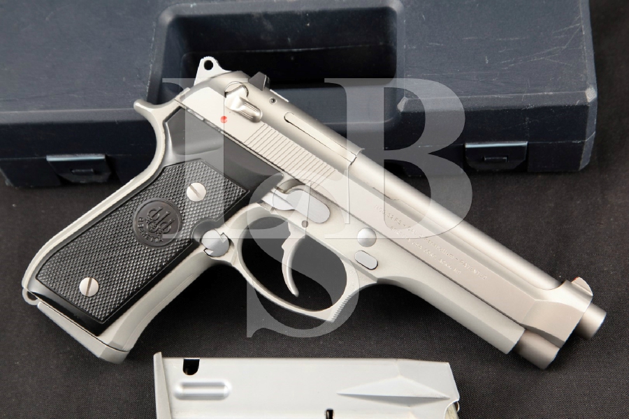 Beretta Model 92fs 92-Fs Inox, Satin Stainless Steel 4.9” Semi ...