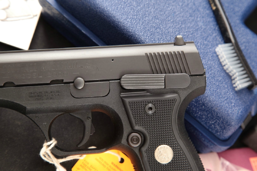 Colt Model All American 2000, Black & Blue 4.5" Dao Double Action Only ...