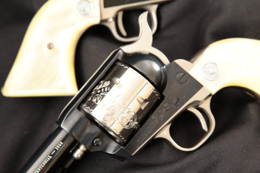 Colt Nevada Centennial New Frontier & Saa Matched Pair Blue/Nickel 4 ¾ ...