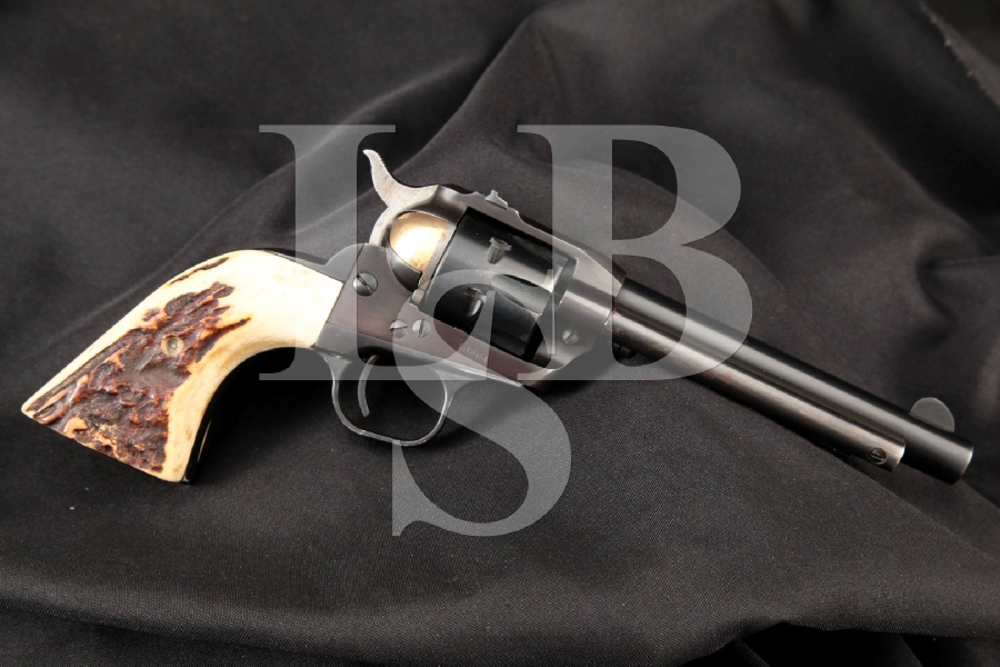 Ruger Old Model Three-Screw Flattop Single Six, Stag Grips, Blue/Black ...