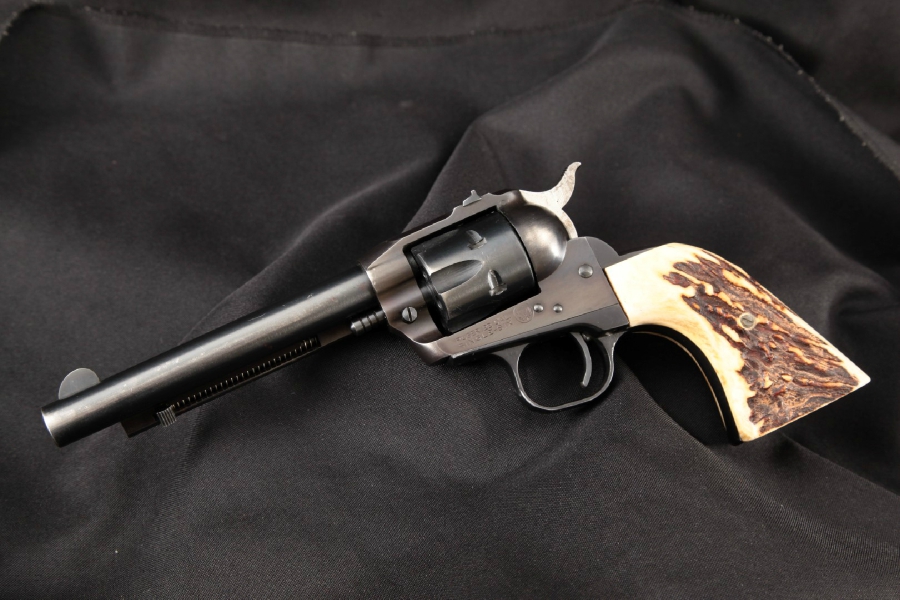 Ruger Old Model Three-Screw Flattop Single Six, Stag Grips, Blue/Black ...