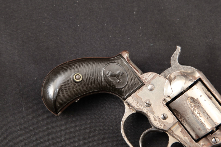 Colt Model 1877 Lightning Shopkeeper’S Special, Etched Panel, Nickel 3 ...