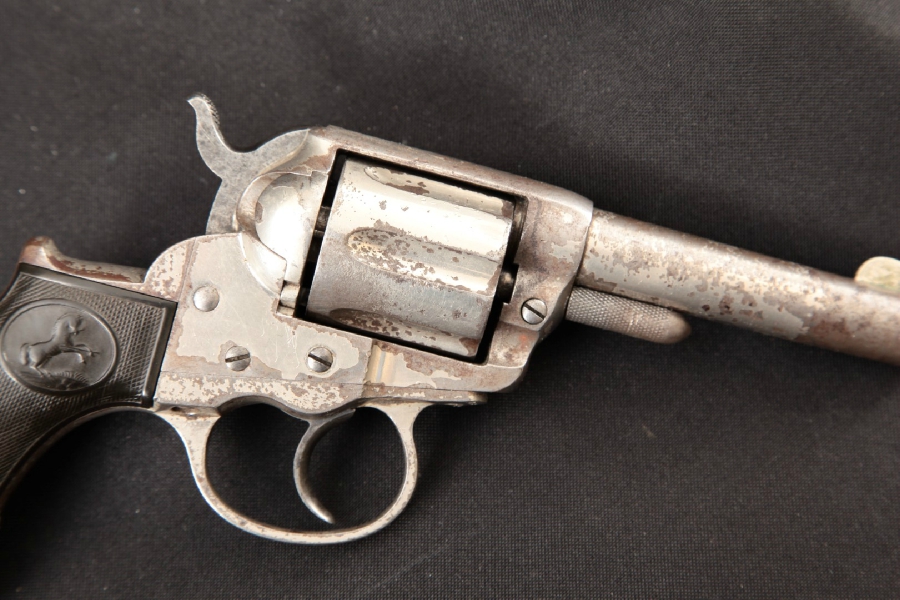 Colt Model 1877 Lightning Shopkeeper’S Special, Etched Panel, Nickel 3 ...