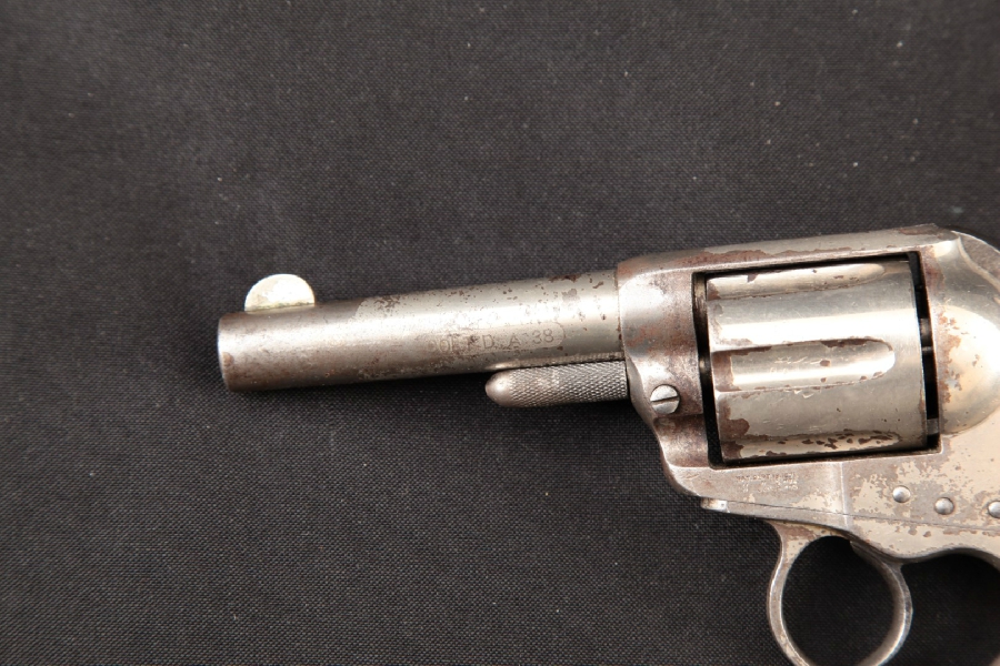 Colt Model 1877 Lightning Shopkeeper’s Special, Etched Panel, Nickel 3 ...