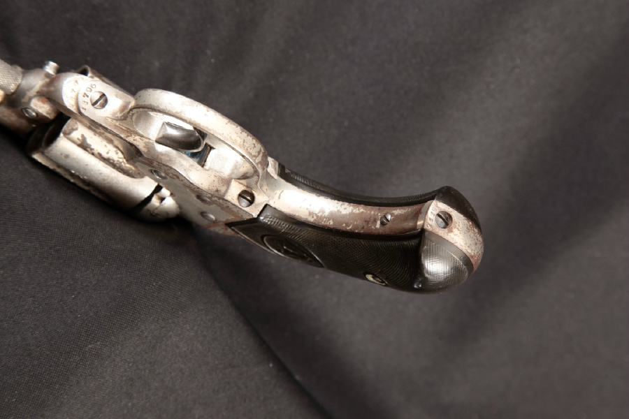 Colt Model 1877 Lightning Shopkeeper’s Special, Etched Panel, Nickel 3 ...