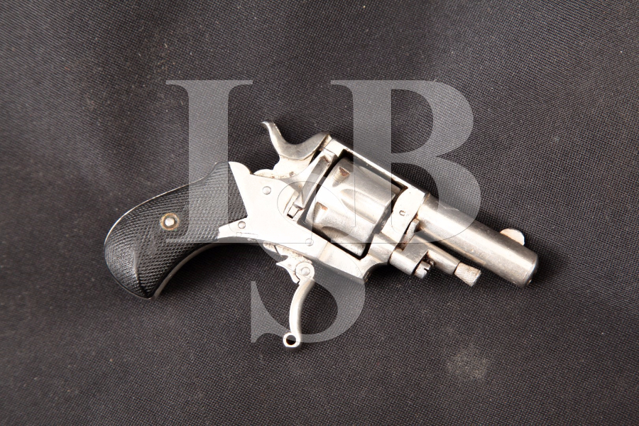 Belgian Pocket Pistol, Folding Trigger, Nickel 1 ½” SA/DA Revolver, MFD ...