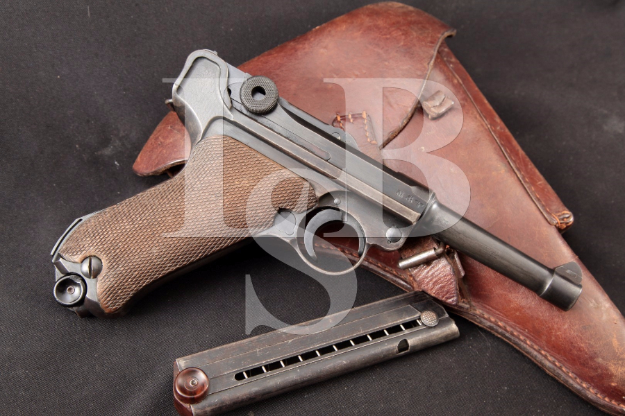 Mauser Model 1934 byf P08 Luger, Waffenamts & English Proof, Blue 4” SA ...