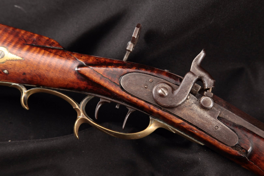 Johnson / Golcher Marked Kentucky / Pennsylvania Double Set Trigger ...