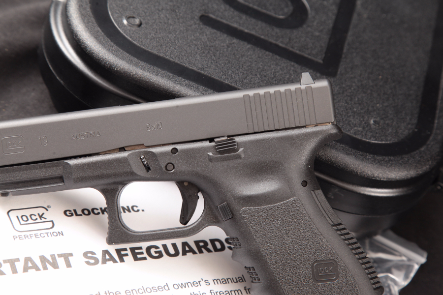 Glock Model 19 M19 Generation 3 G3, Matte Black Tennifer & Polymer ...