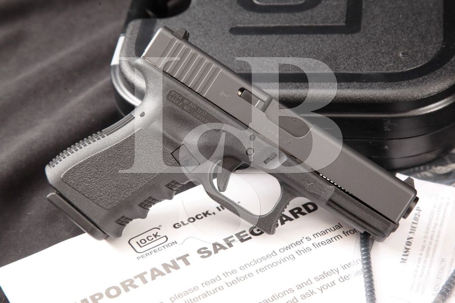 Glock Model 19 M19 Generation 3 G3, Matte Black Tennifer & Polymer ...