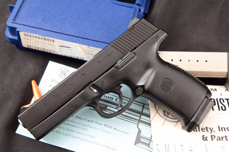 Smith & Wesson S&W Model Sw40f Sigma, Polymer 4.5” Striker Fired, Semi ...
