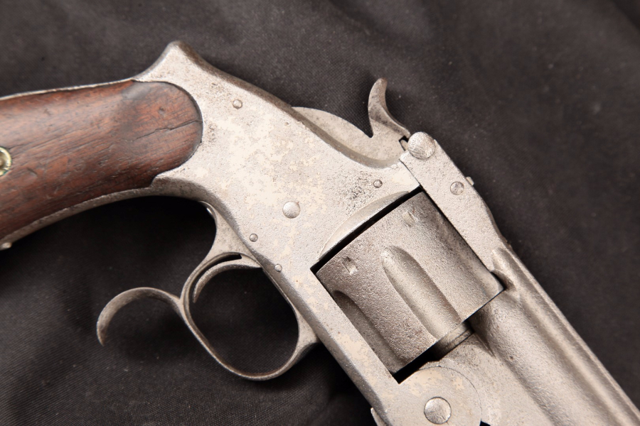 Smith & Wesson S&W 2nd Model Russian Top Break, Nickel 7” Sa Single ...