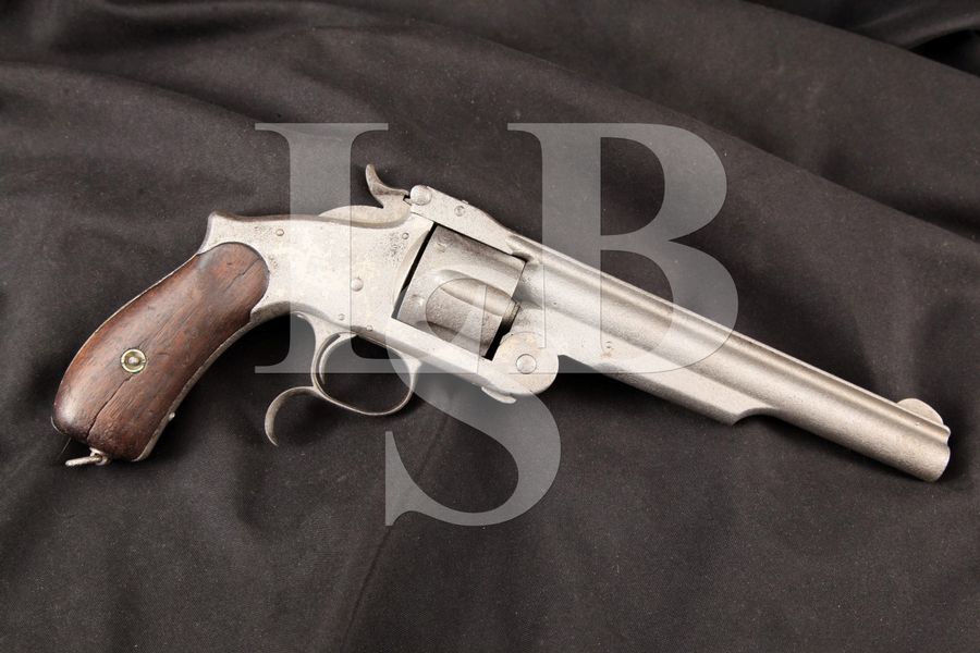 Smith & Wesson S&W 2nd Model Russian Top Break, Nickel 7” Sa Single ...