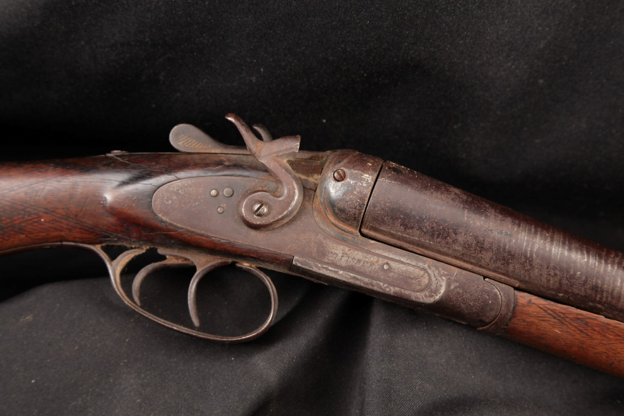 George Geo. Fisher, London / Belgium Exposed Hammer, Damascus 30 Sxs ...