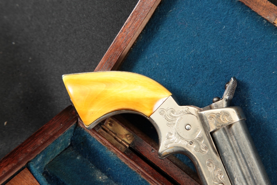 C. Sharps Arms Model 2a 1b, Blue & Silver-Plated Brass 3" 4-Shot ...