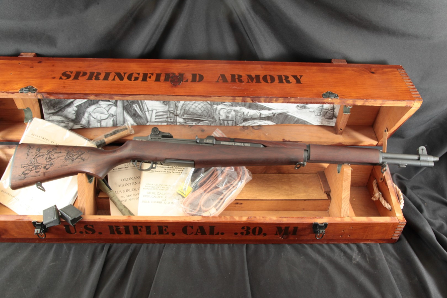 Springfield Armory - M1 Garand, RARE D-Day Commemorative, Wood Crate ...