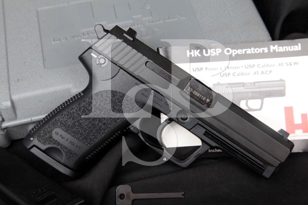 Heckler & Koch Hk H&K Model Usp 40, Black 4 1/16" Sa/Da Semi-Automatic ...
