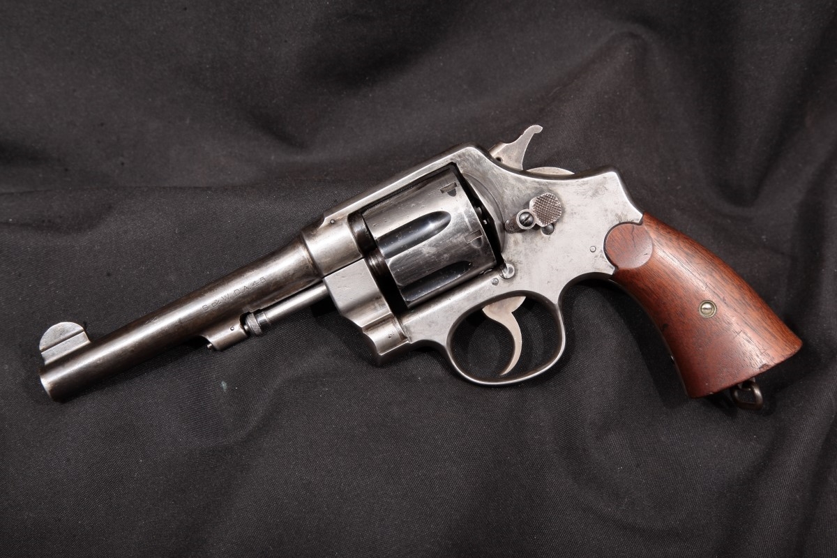 Smith & Wesson S&W .45 Hand Ejector U.S. Army Model 1917 Us Marked Early, Blue 5 1/2" Sa/Da ...