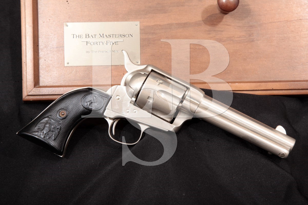 Franklin Mint `Bat Masterson` 1873 Colt Peacemaker Saa Replica Revolver ...