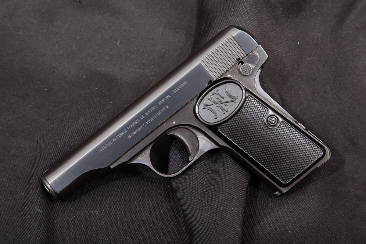 Fabrique Nationale Fn Model 1910 Pocket Pistol, Akah Marked, Blue, 3 3/8 Sa Semi-Automatic ...