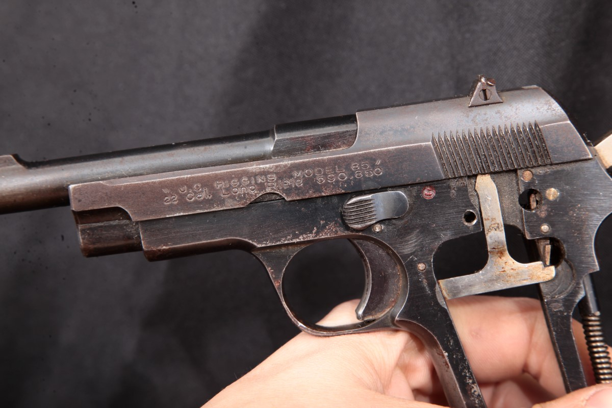 Unique J.C. Higgins Model 85 D2 Corsair, Blue 4 1/2" Single-Action Semi ...