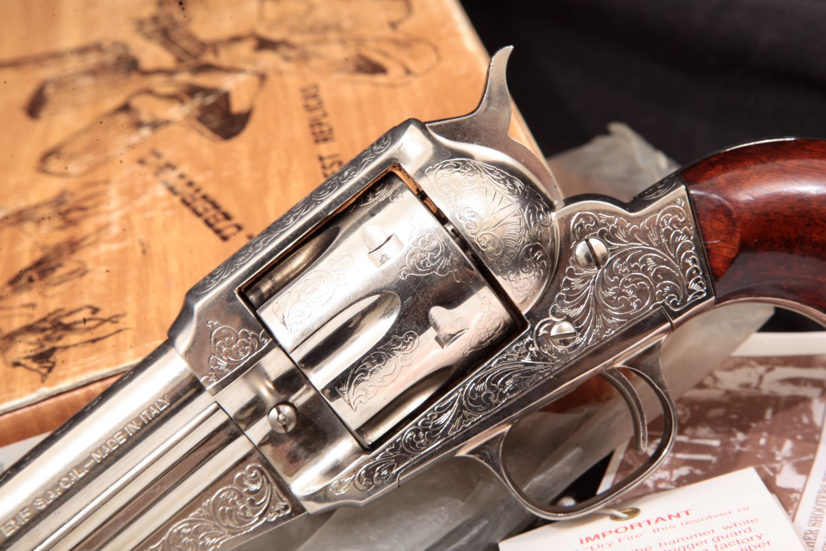 Uberti Emf 1875 Army Outlaw, Nickel 7 1/2" 6-Shot Single Action ...