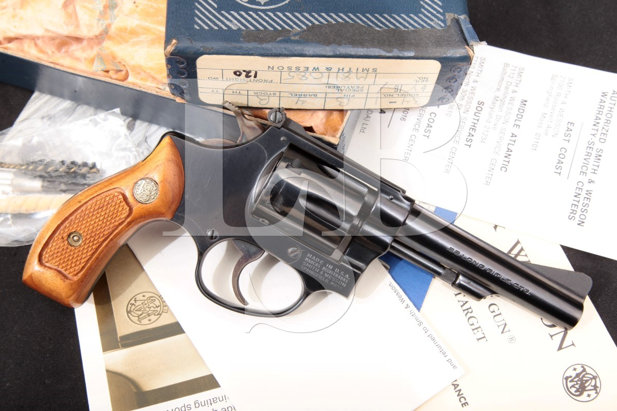 Smith & Wesson S&W Model 34-1 The Model Of 1953 .22 Kit Gun, Blue 4" Sa ...