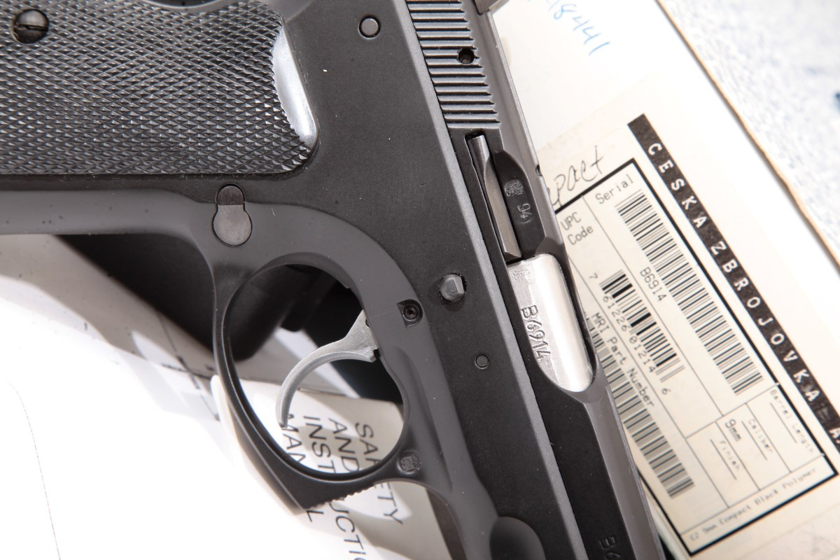 Cz Ceska Zbrojovka Model 75 Compact, Matte Black Polycoat 3 3/4" Sa/Da ...